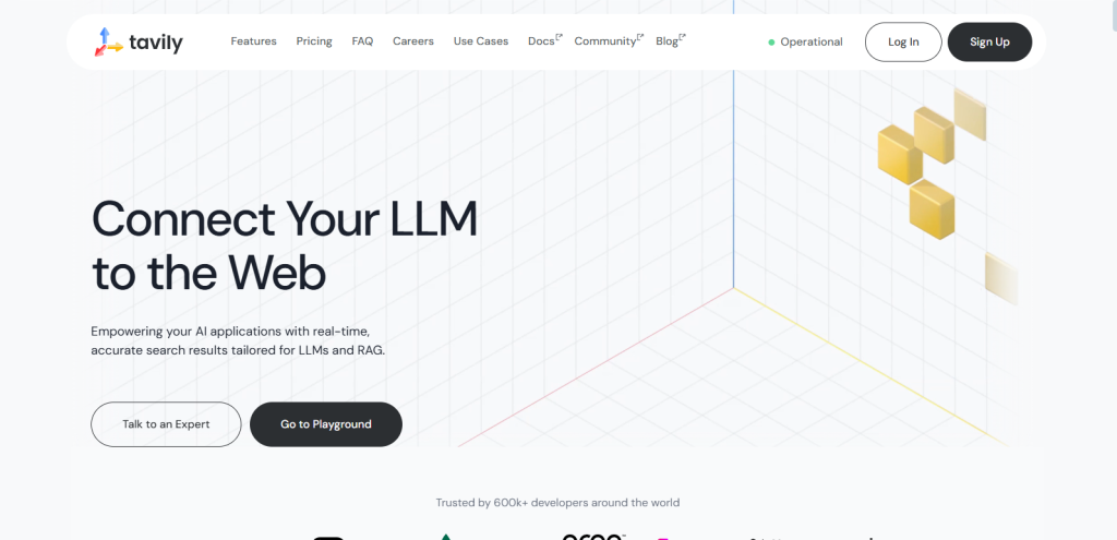 Tavily – Real-Time AI Web Search Engine for LLMs & Agents